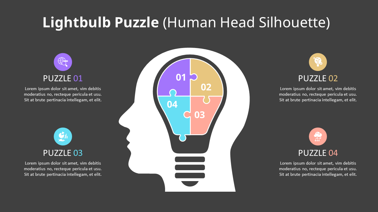 Idea and Knowledge Puzzle Infographic Diagram