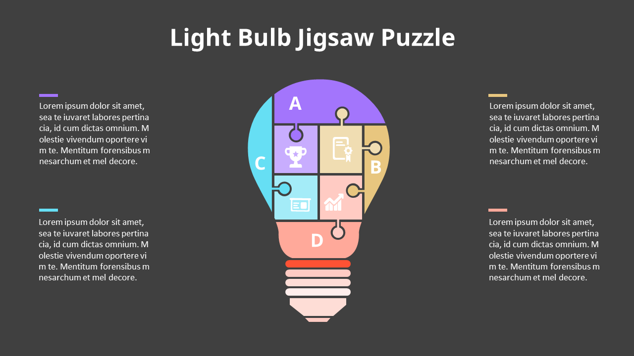 Idea and Knowledge Puzzle Infographic Diagram