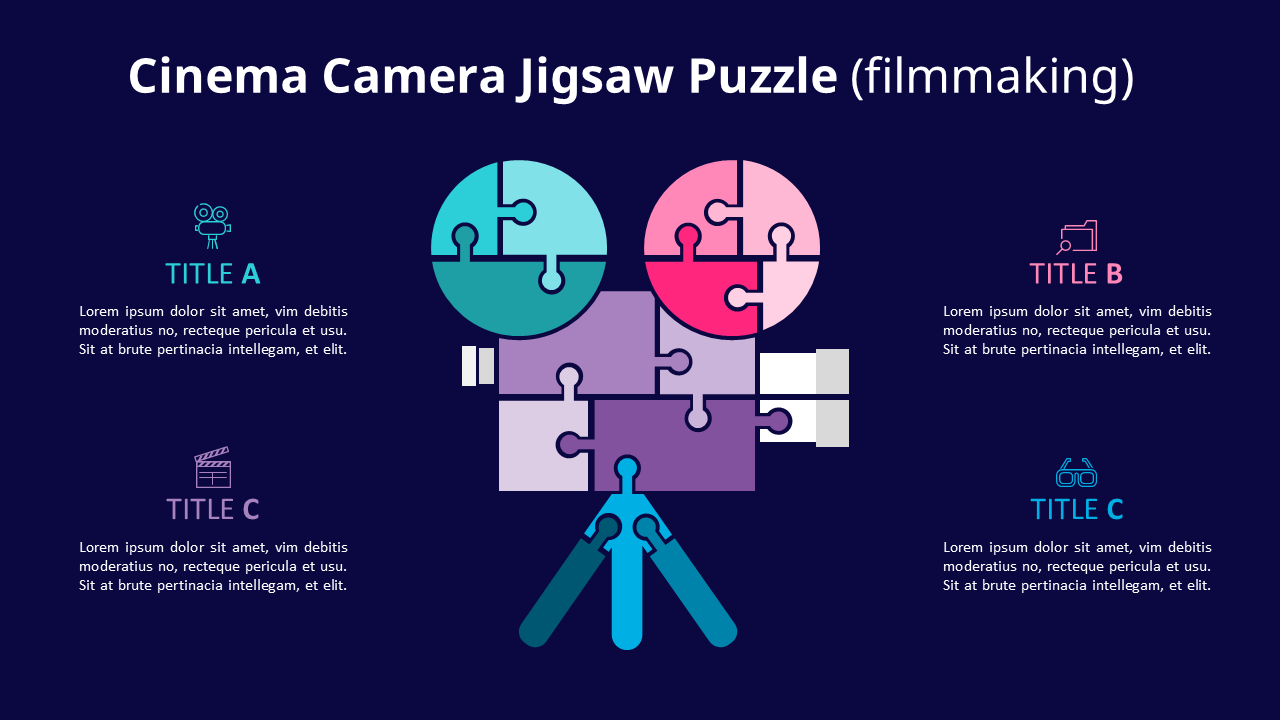 Jigsaw Puzzle Industrial Infographic Diagram