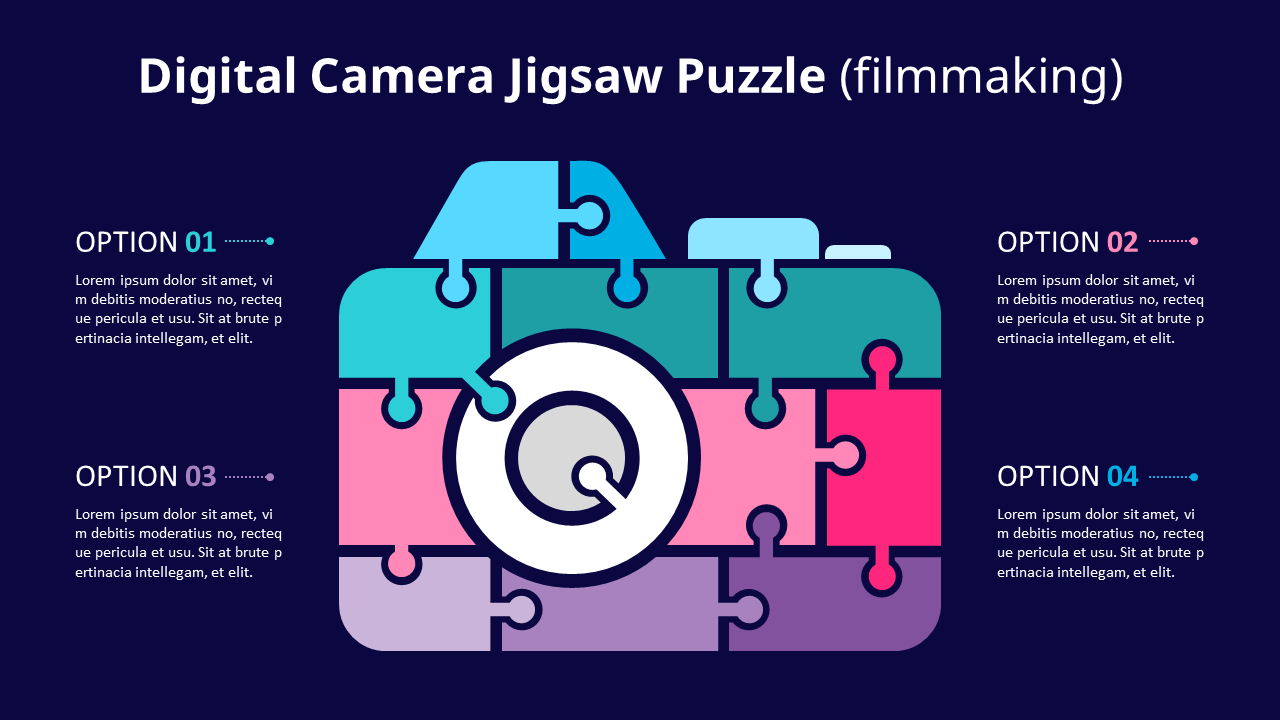 Jigsaw Puzzle Industrial Infographic Diagram