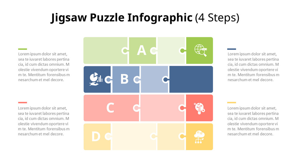 Jigsaw Puzzle Infographic Diagram