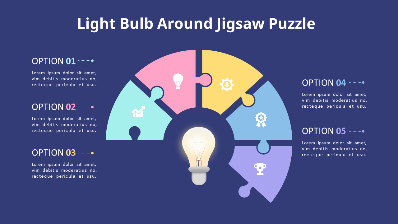 Semi-Circle Puzzle List Diagram