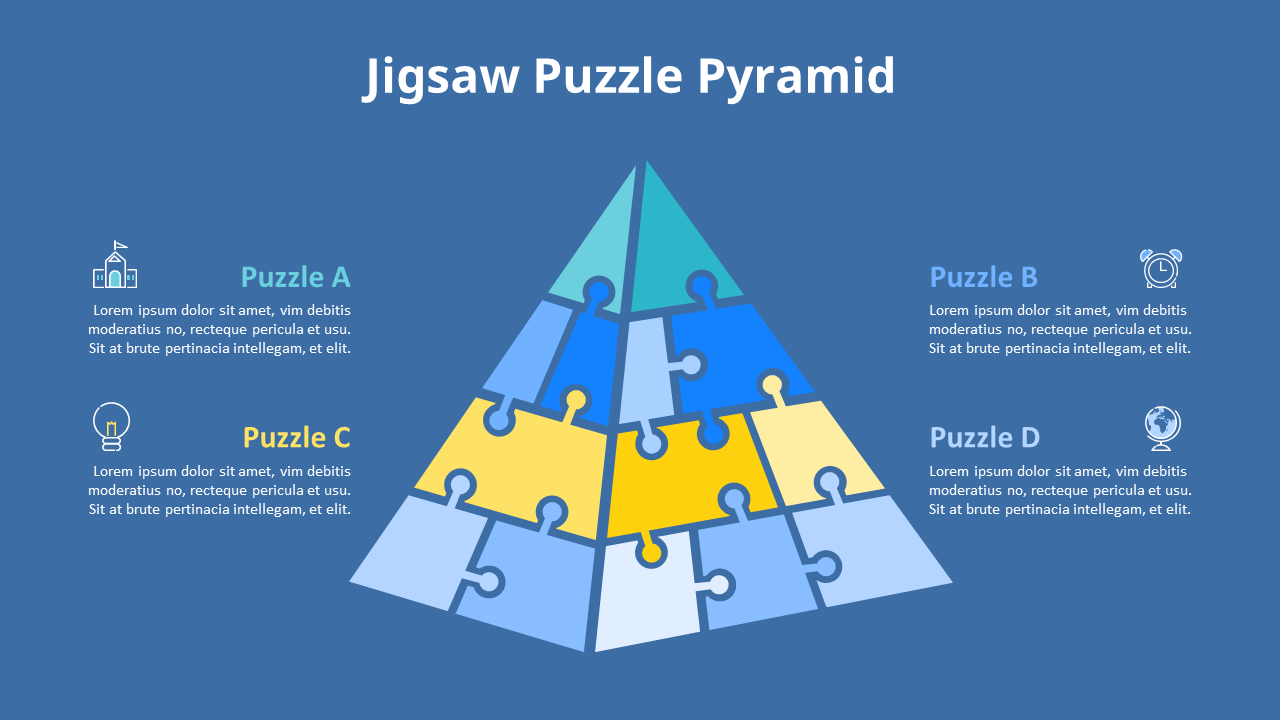 Triangle and House Shaped Puzzle Diagram