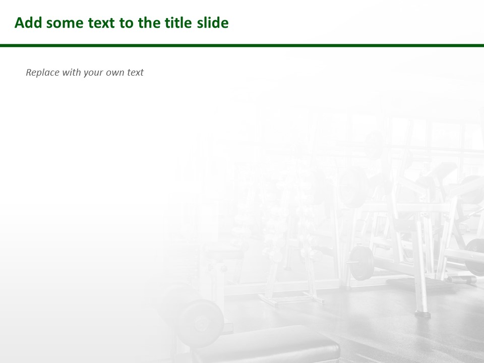 Fitness Exercise Equipment - Free Powerpoint Sample