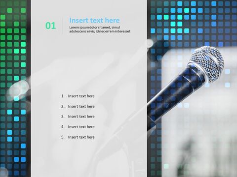 Free PPT Template - Microphone Stand
