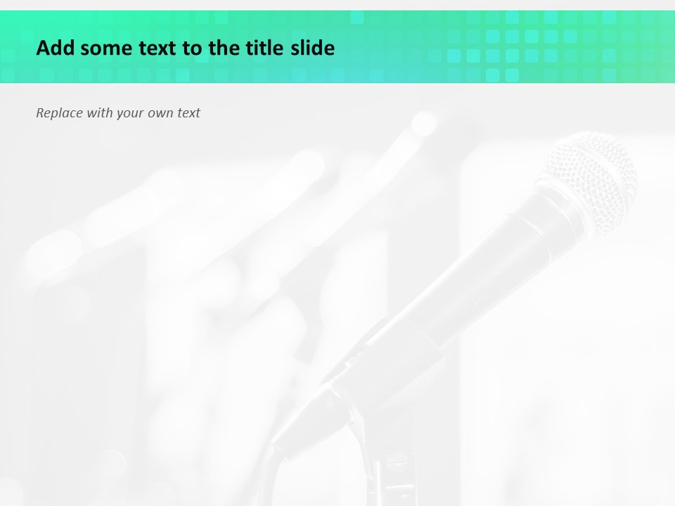 Free PPT Template - Microphone Stand
