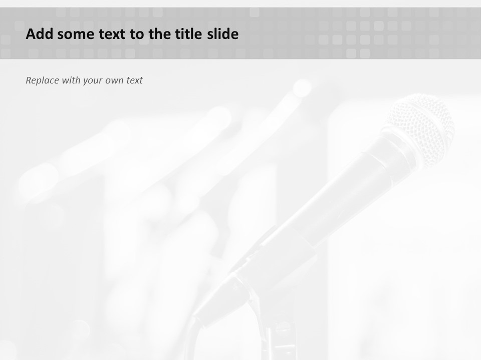 Free PPT Template - Microphone Stand