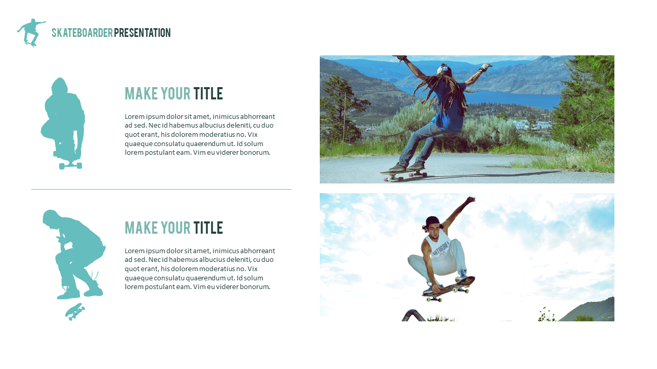 Skateboarder Theme PPT Templates
