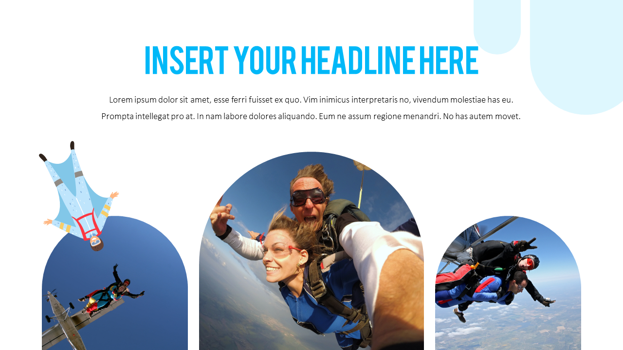 Skydiving premium PowerPoint Templates