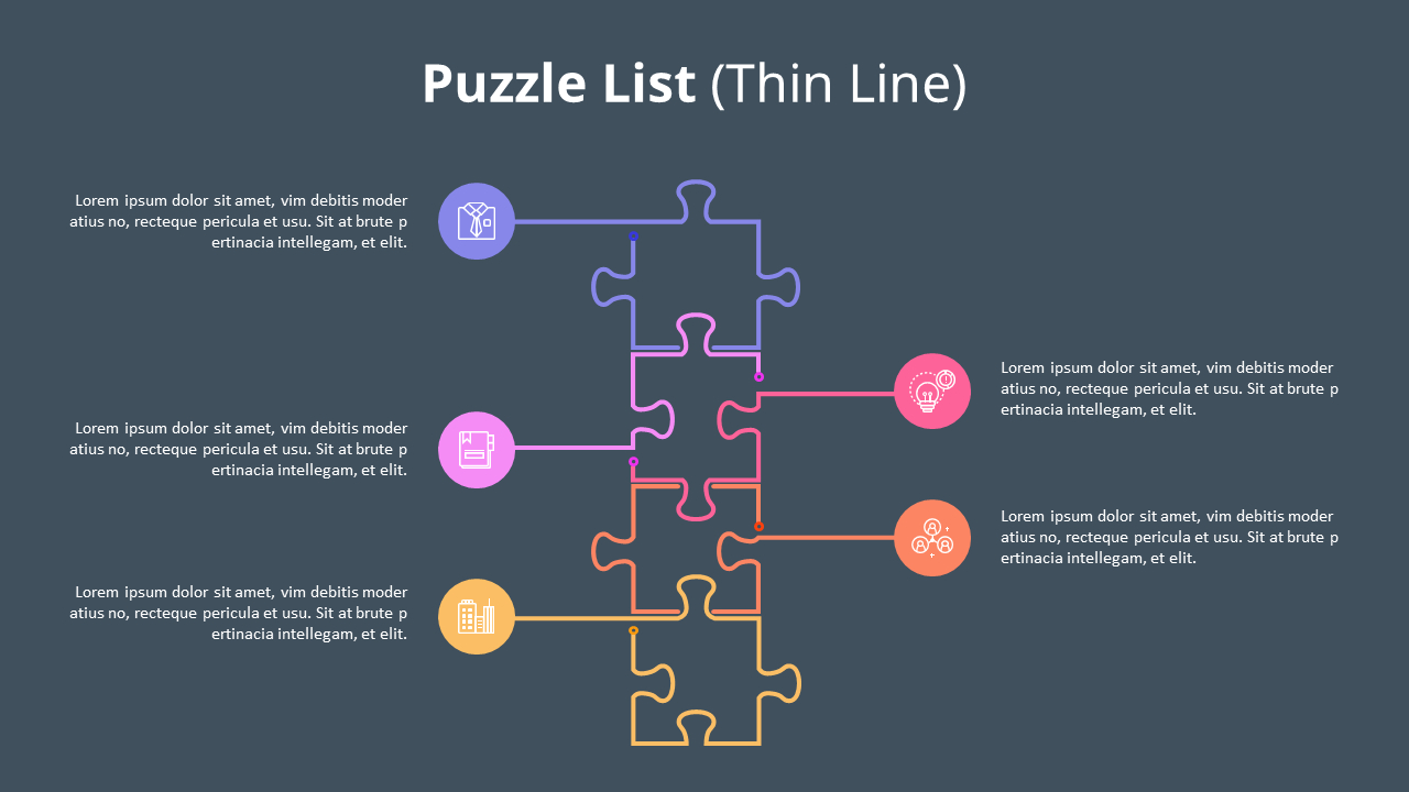 Vertical Puzzle List Diagram
