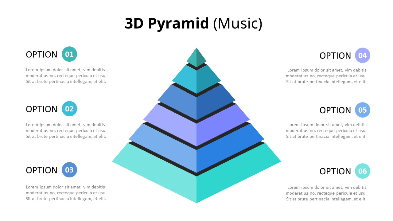 3D Pyramid Infographic Diagram (Music)