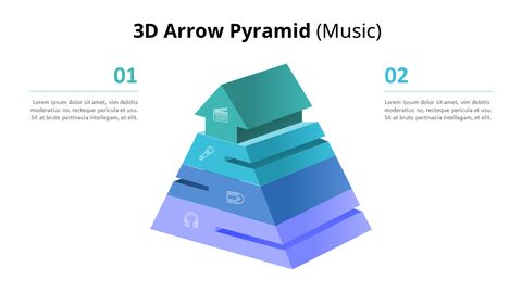 3D Pyramid Infographic Diagram (Music)