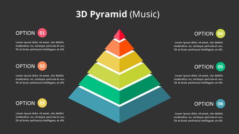 3D Pyramid Infographic Diagram (Music)