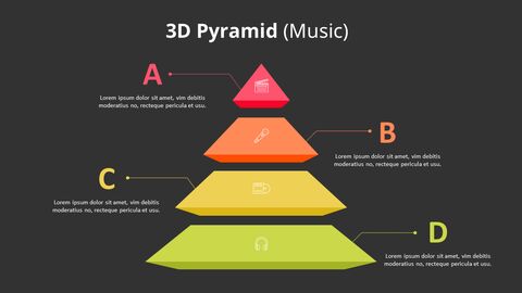 3D Pyramid Infographic Diagram (Music)