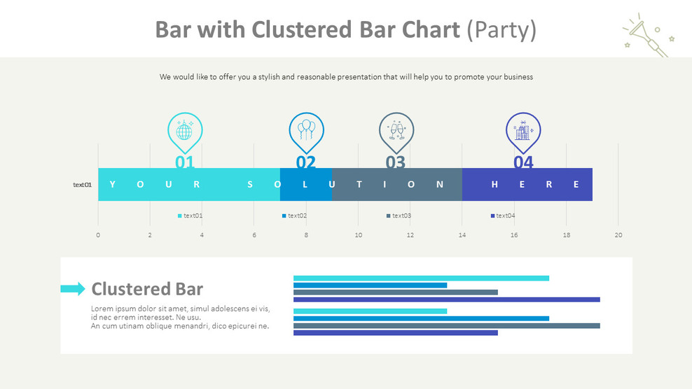 Bar with Clustered Bar Chart (Party)