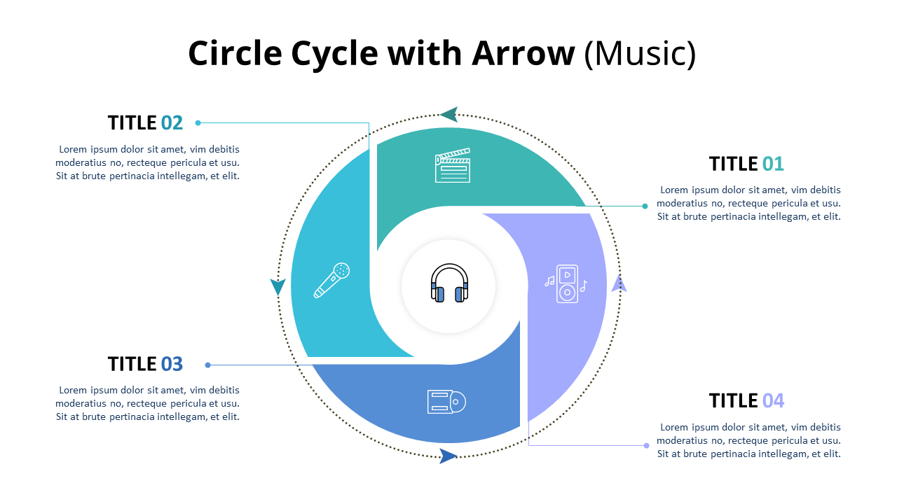 Circular Arrows Process Diagram (Music)