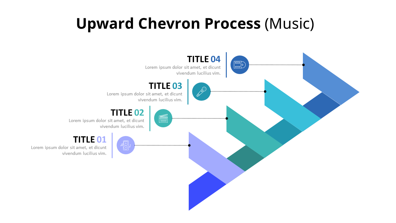 Four Steps Chevron Process Diagram (Music)