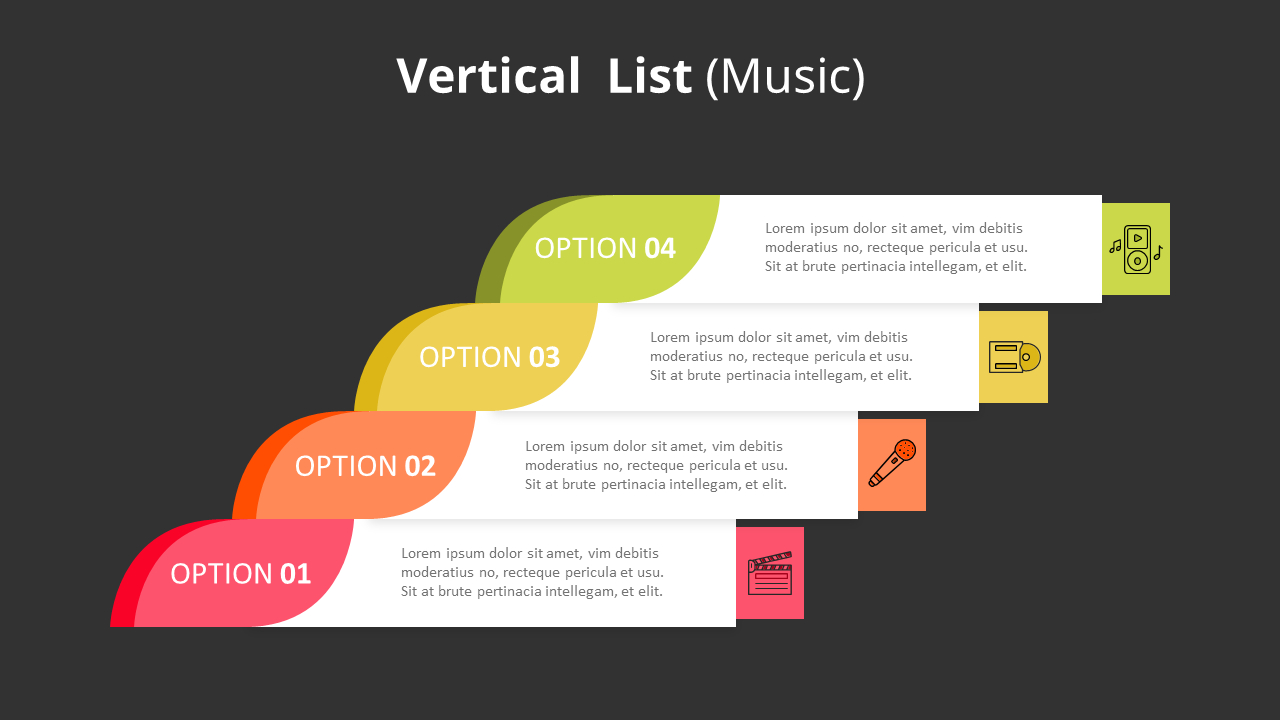 Four Steps List Diagram (Music)