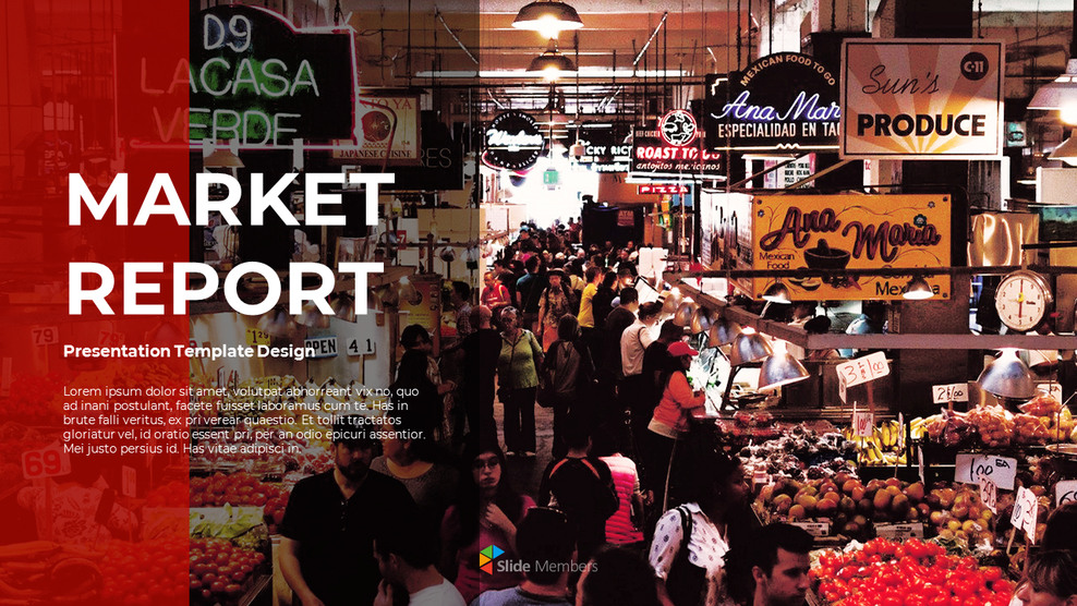 Market Report Background PowerPoint