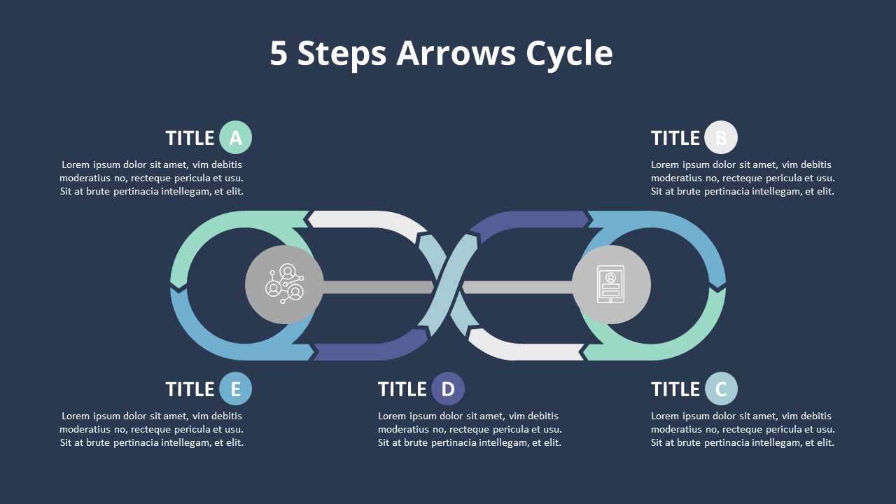 Pastel Tone Arrows Cycle Diagram