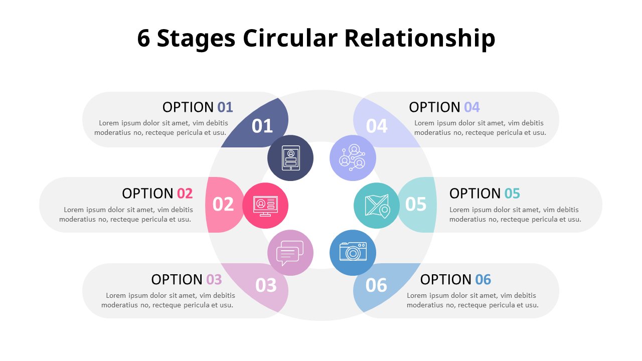 Pastel Tone Circular Relationship Diagram