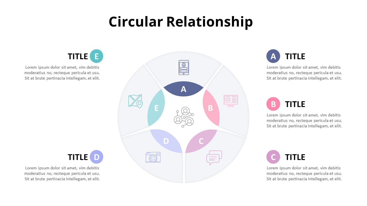 Pastel Tone Circular Relationship Diagram