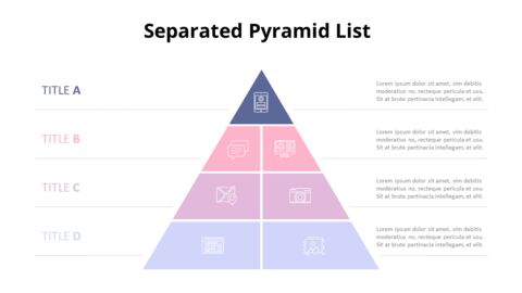 Pastel Tone Pyramid List Diagram