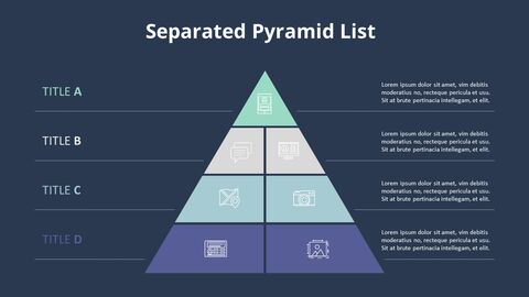 Pastel Tone Pyramid List Diagram