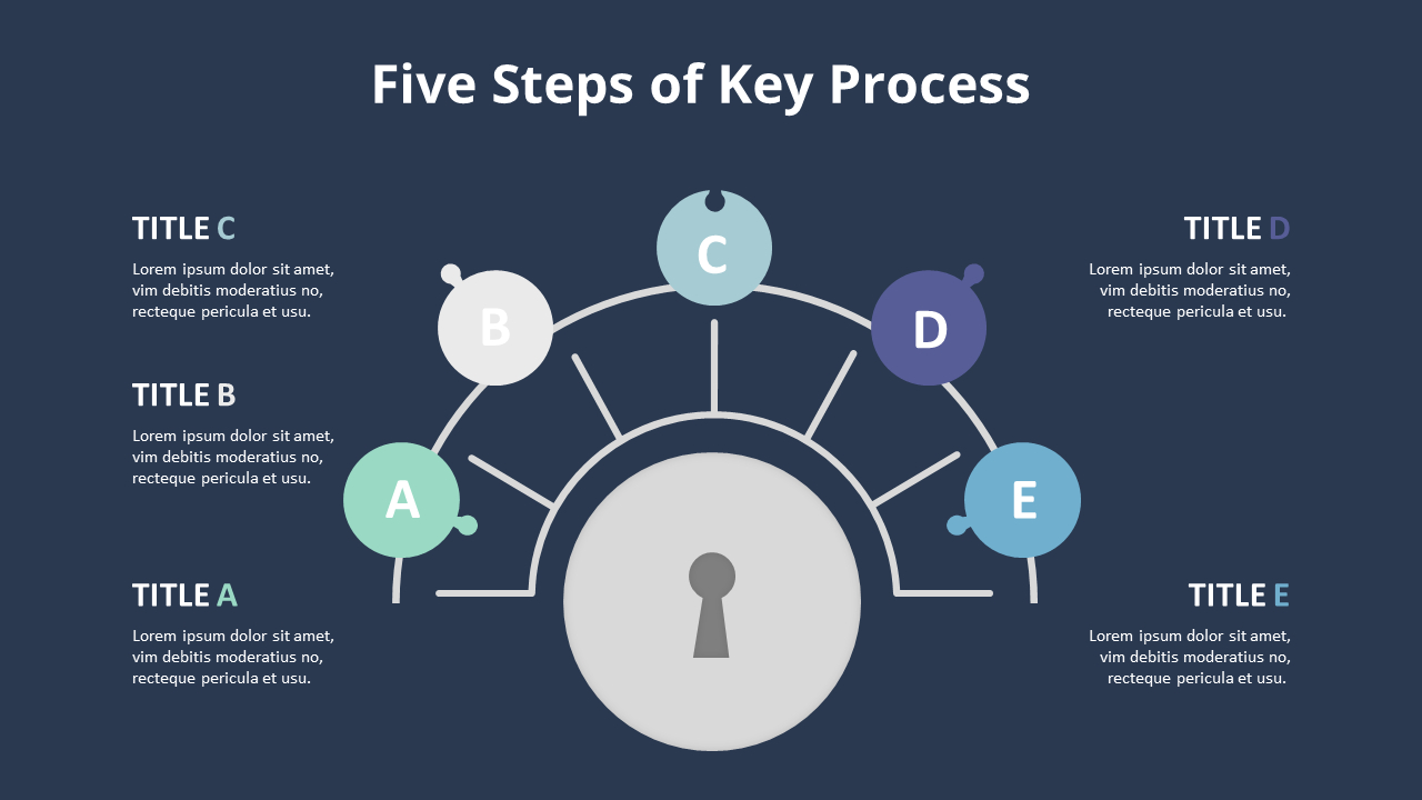 Pastel Tone Semi-Circle Process Puzzle Diagram