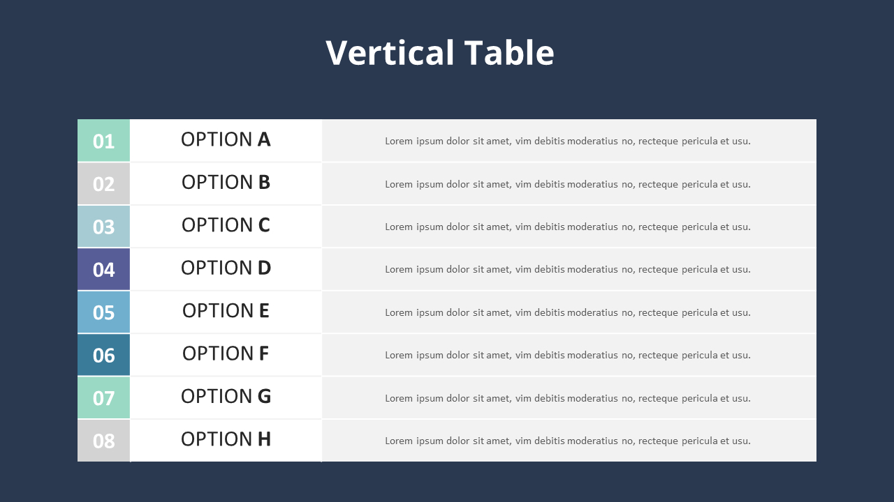 Pastel Tone Table Diagram Set