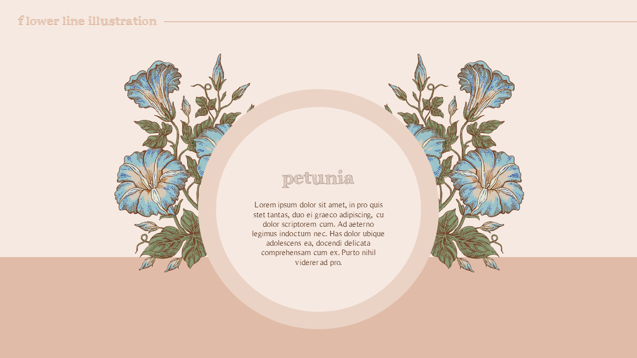 Pastel Flower Illustration Premium PowerPoint Template