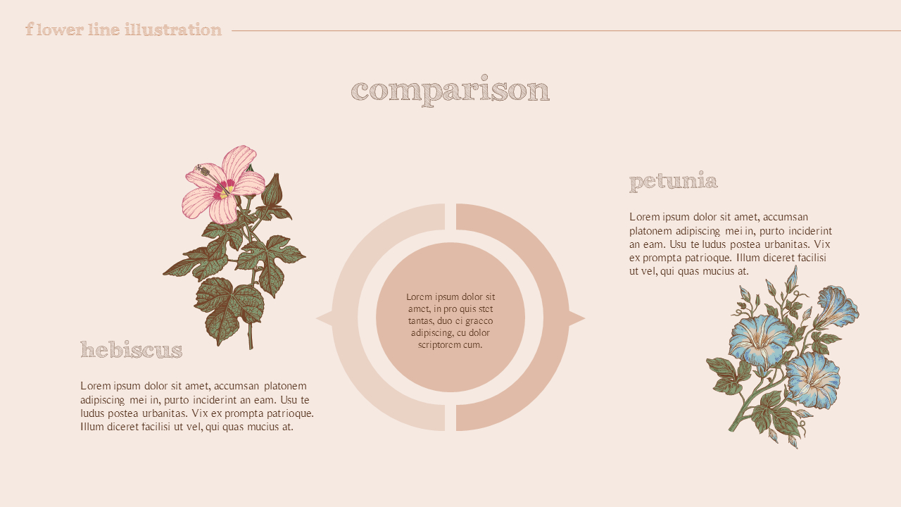 Pastel Flower Illustration Premium PowerPoint Template