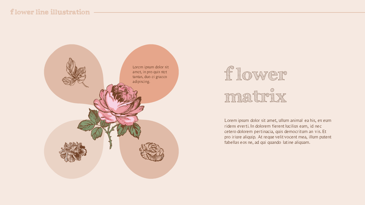 Flower Illustration premium PowerPoint Templates