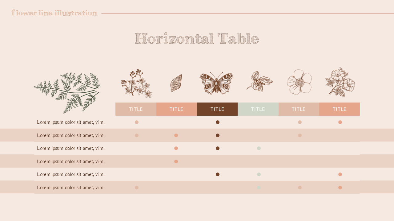Pastel Flower Illustration Premium PowerPoint Template