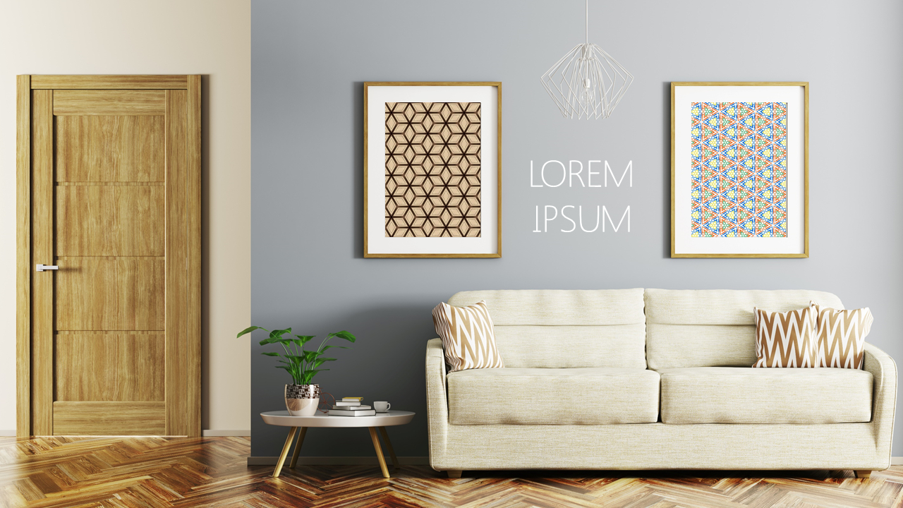 Mockup PowerPoint Templates (Art wall)