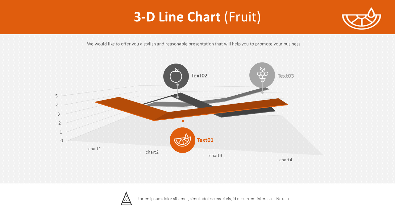 3-D Line Chart (Fruit)