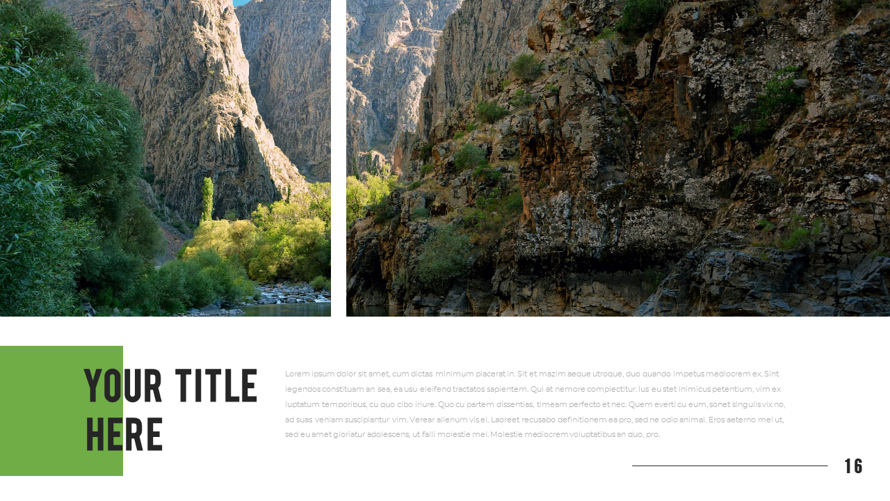 Bosque montañoso Plantillas de PowerPoint para presentaciones