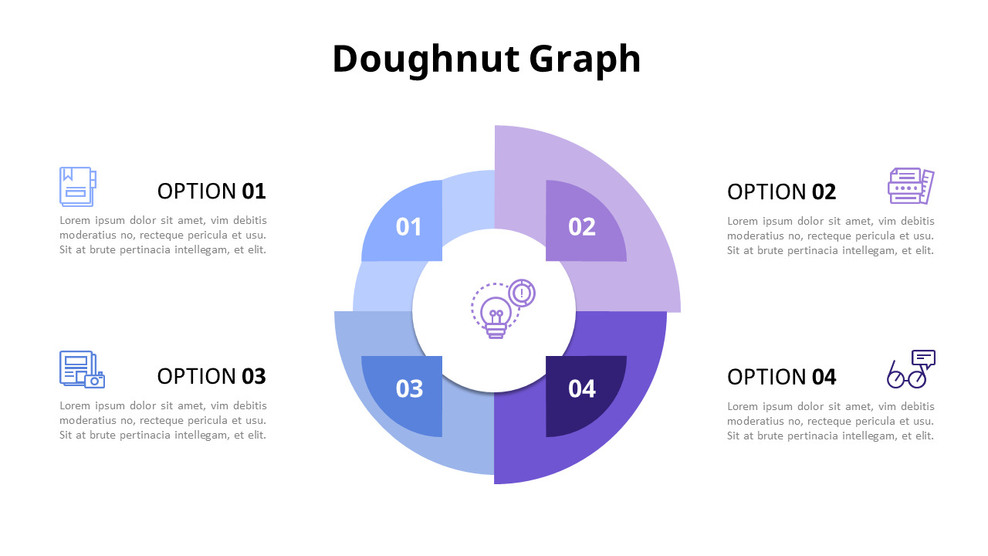Overlapping Doughnut Chart Diagram|Graph