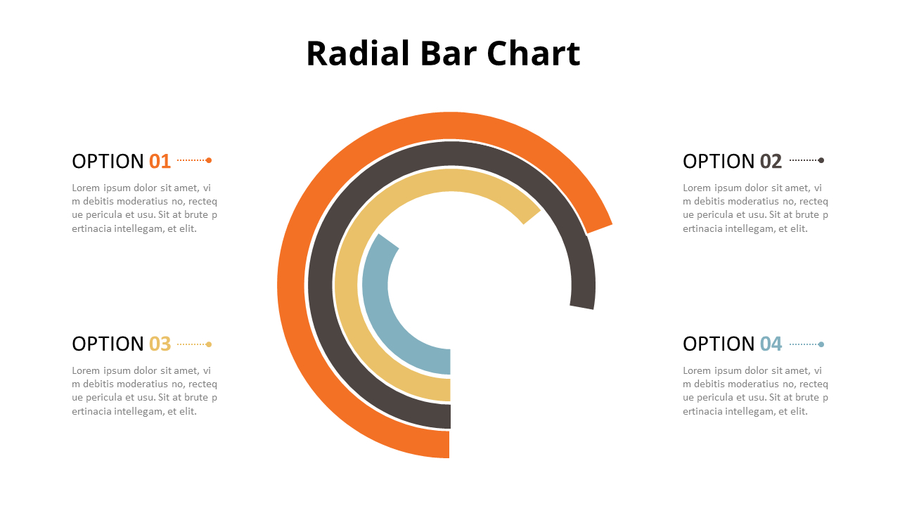 Radial Stacked Bar Chart Diagram