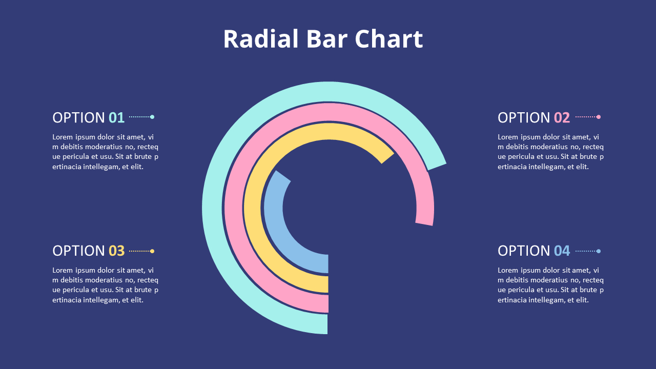 Radial Stacked Bar Chart Diagram