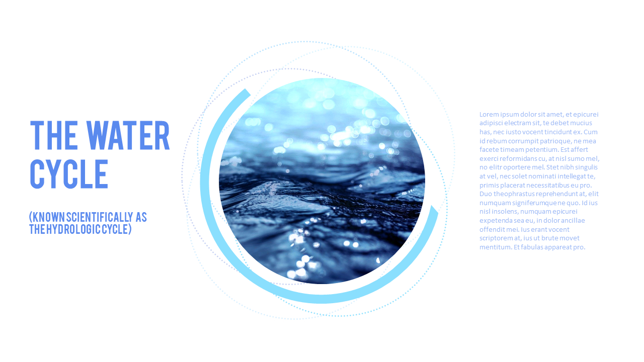 Water Simple PowerPoint Template Design