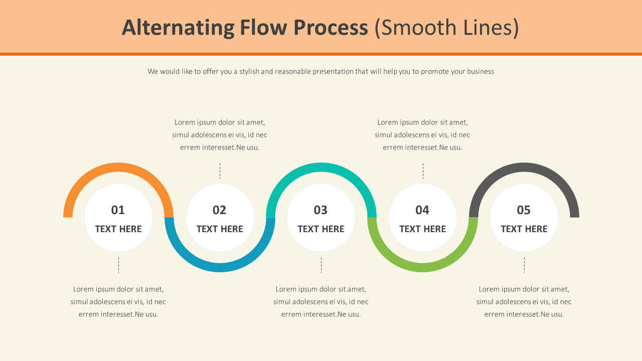 Alternating Flow Process Diagram (Smooth Lines)