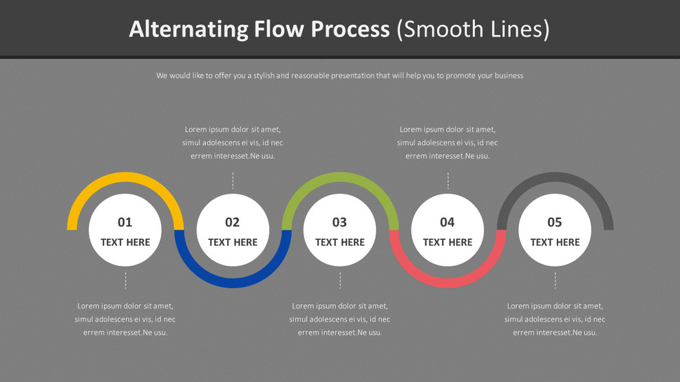Alternating Flow Process Diagram (Smooth Lines)
