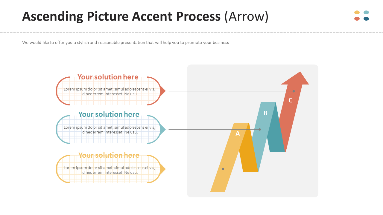 Ascending Picture Accent Process Diagram (Arrow)