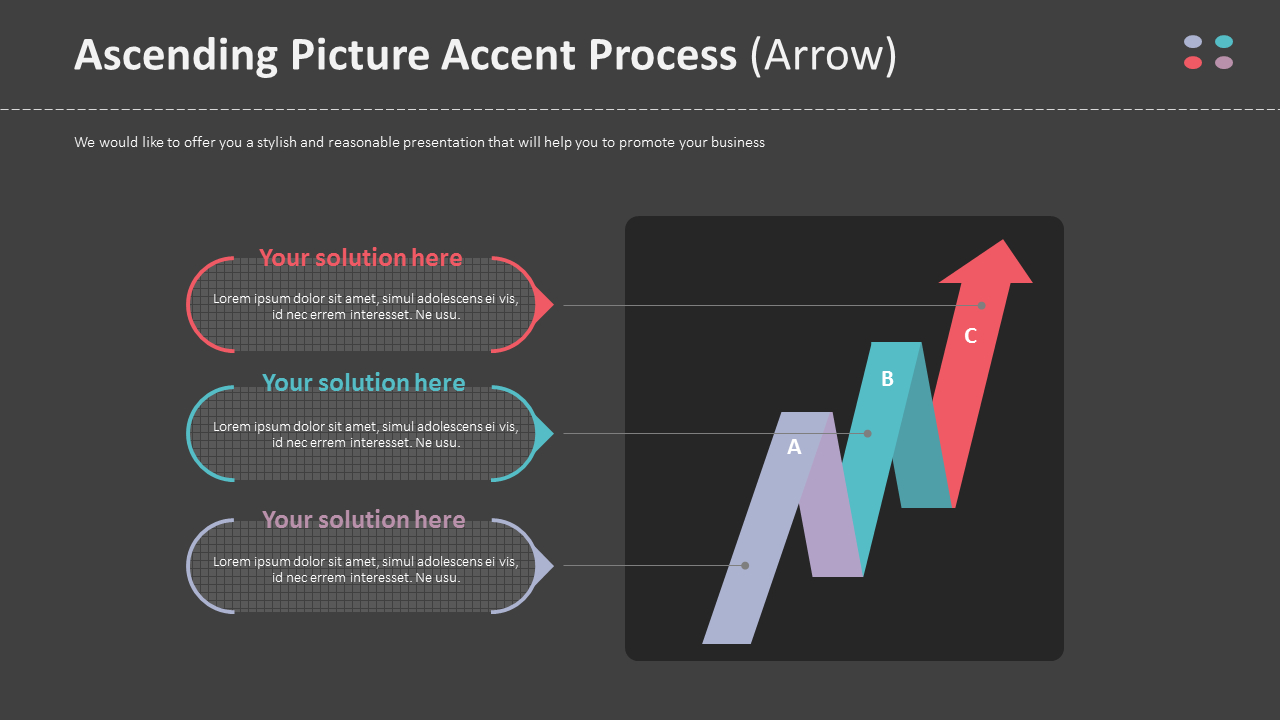 Ascending Picture Accent Process Diagram (Arrow)