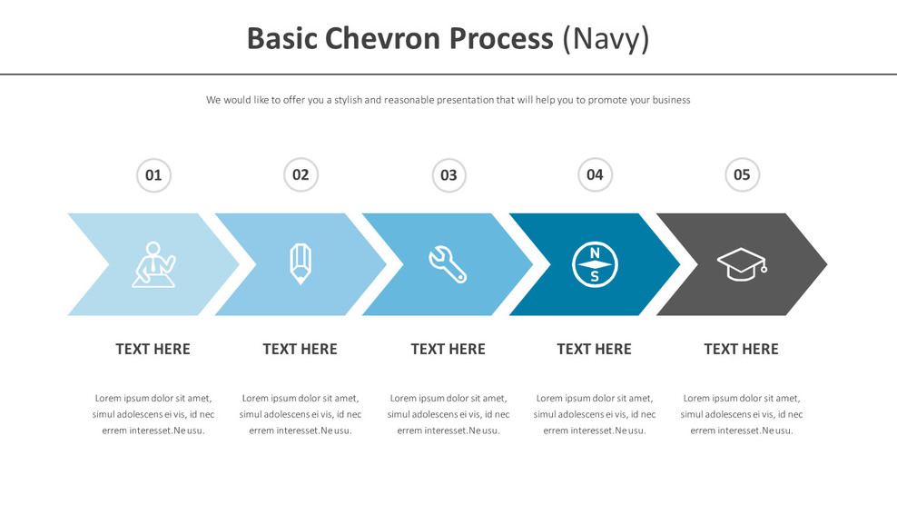 Basic Chevron Process Diagram (Navy)