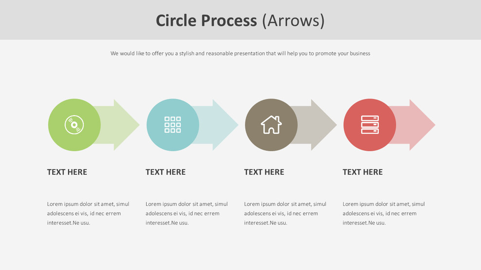 Circle Process Diagram (Arrows)