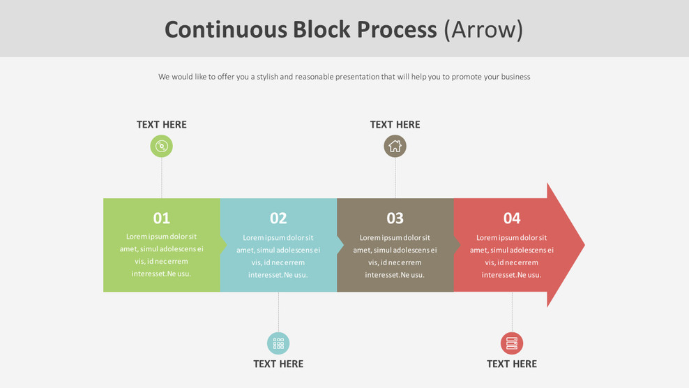 Diagramme de processus de bloc continu (flèche)