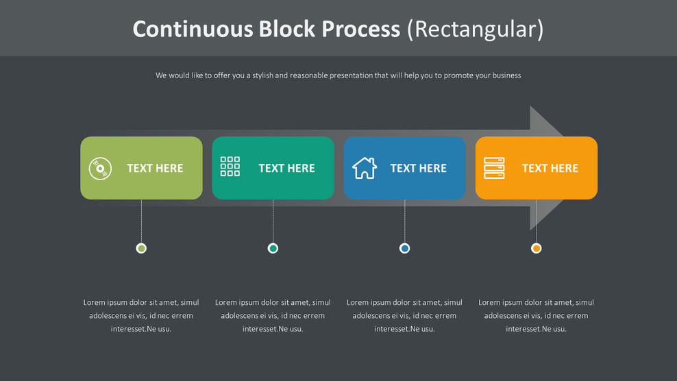 Continuous Block Process Diagram (Rectangular)