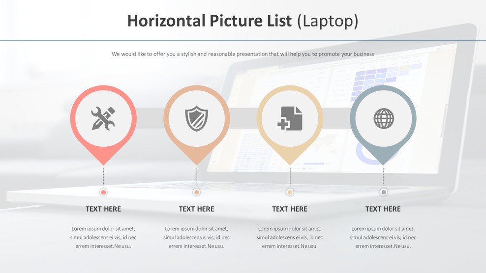 Horizontal Picture List Diagram (Laptop)